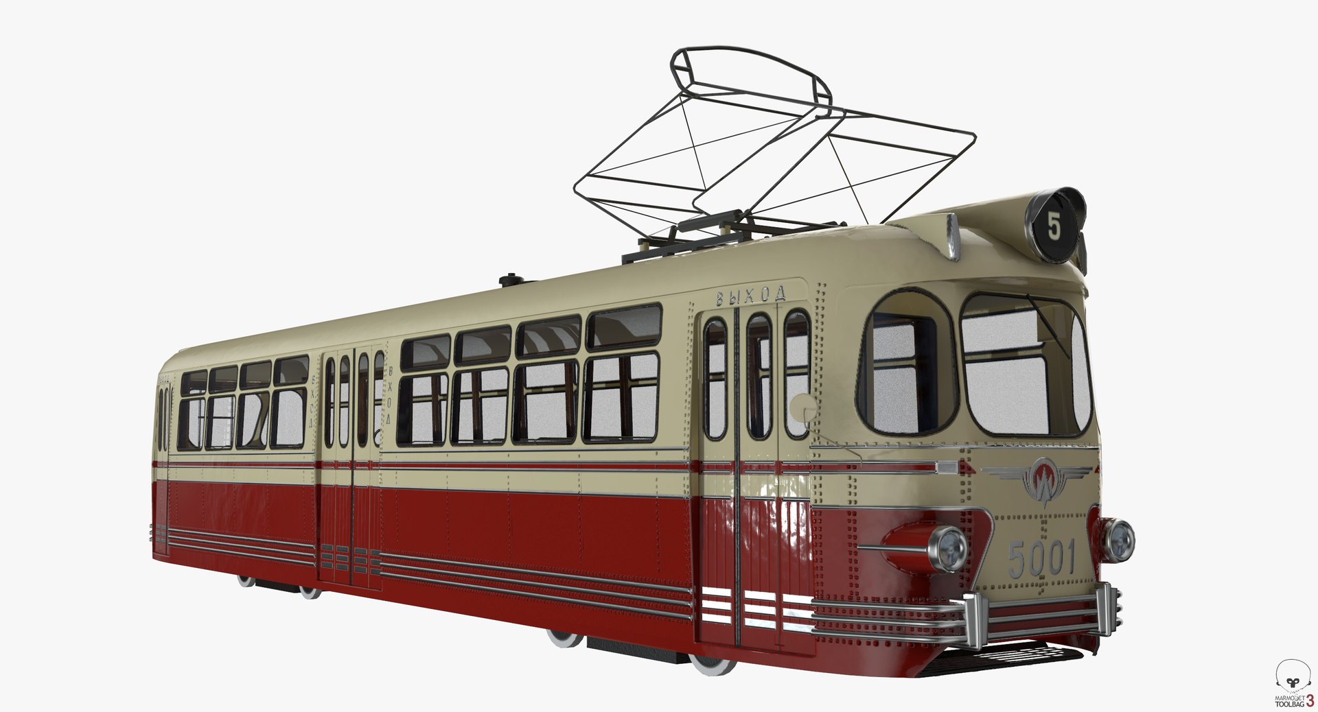 3D Lm-57 Soviet Tram Model - TurboSquid 1205207