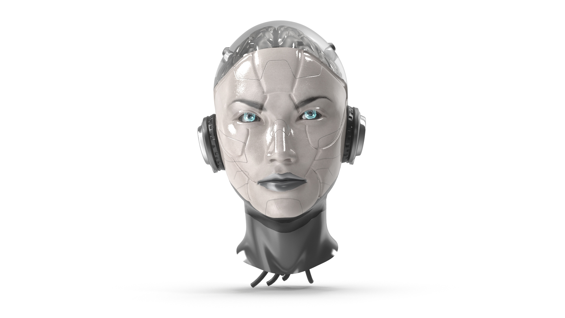 Female Android Head 3D Model - TurboSquid 2296666