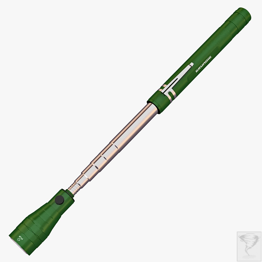 3d extendable flashlight lights model