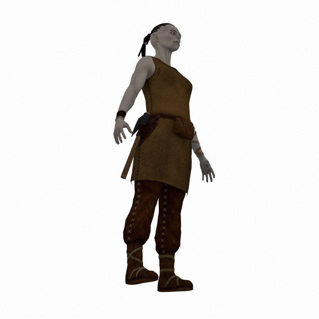 Free Fictional Clothes Character 3d Model