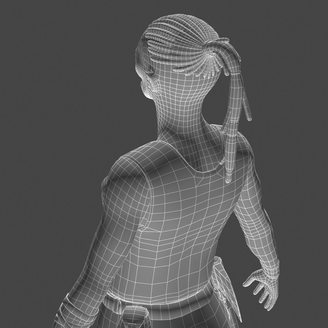 Free Fictional Clothes Character 3d Model