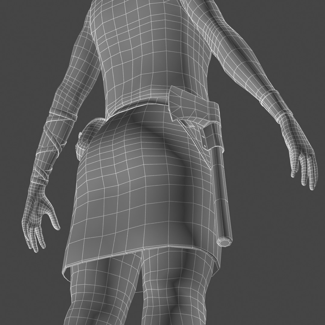 Free Fictional Clothes Character 3d Model