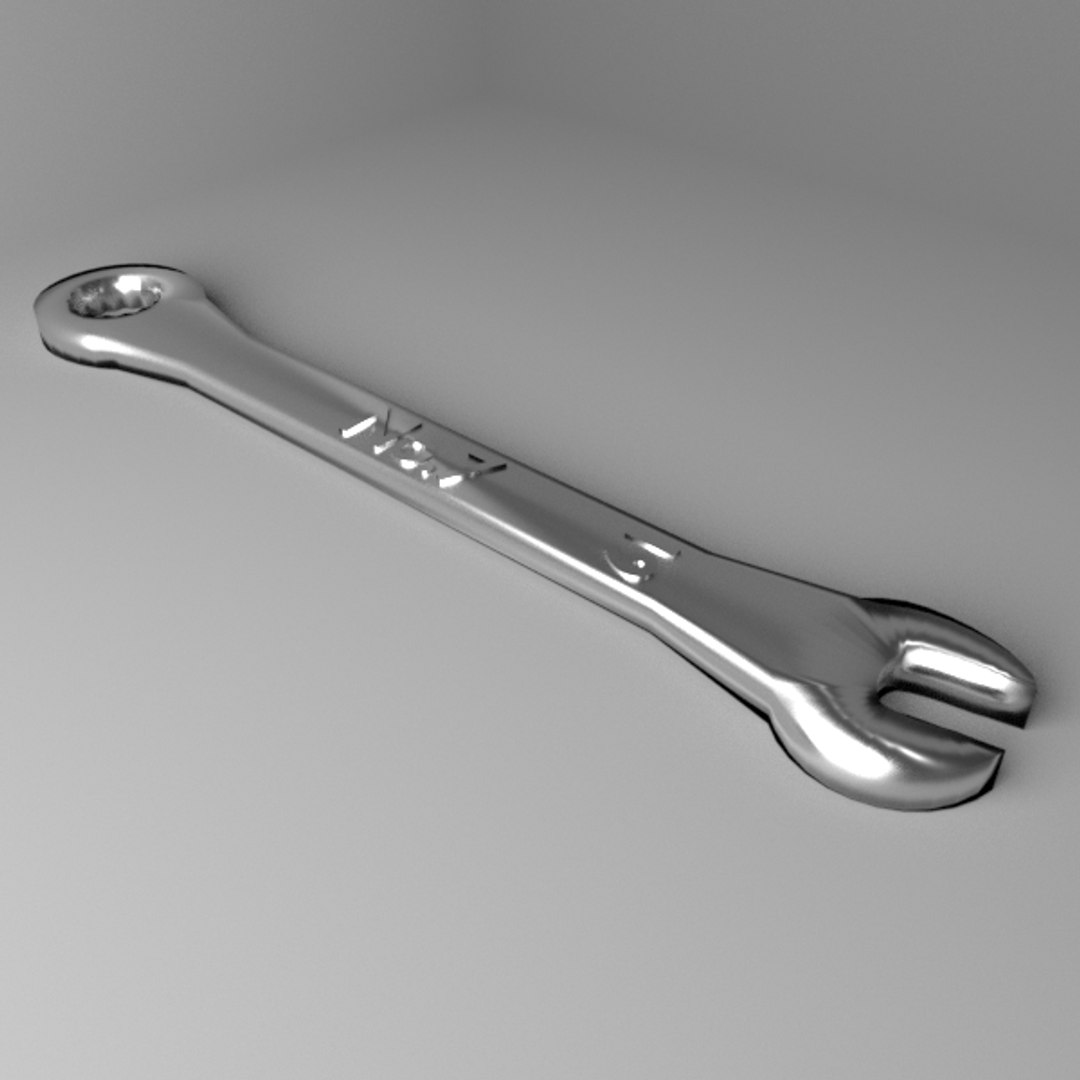 3D Spanner Size 19 Model - TurboSquid 1590439