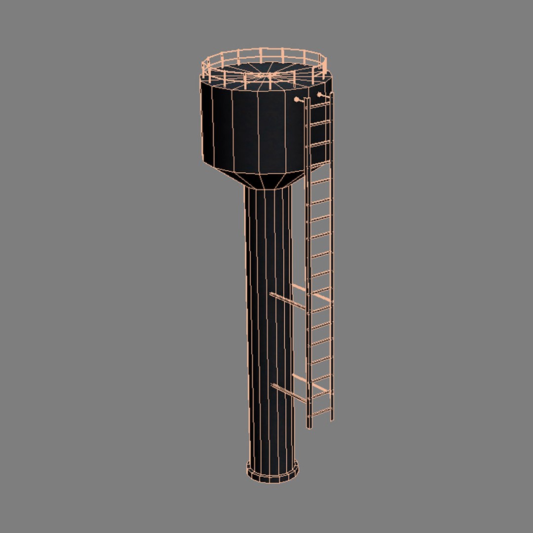 Water Tower 3D Model - TurboSquid 1464434