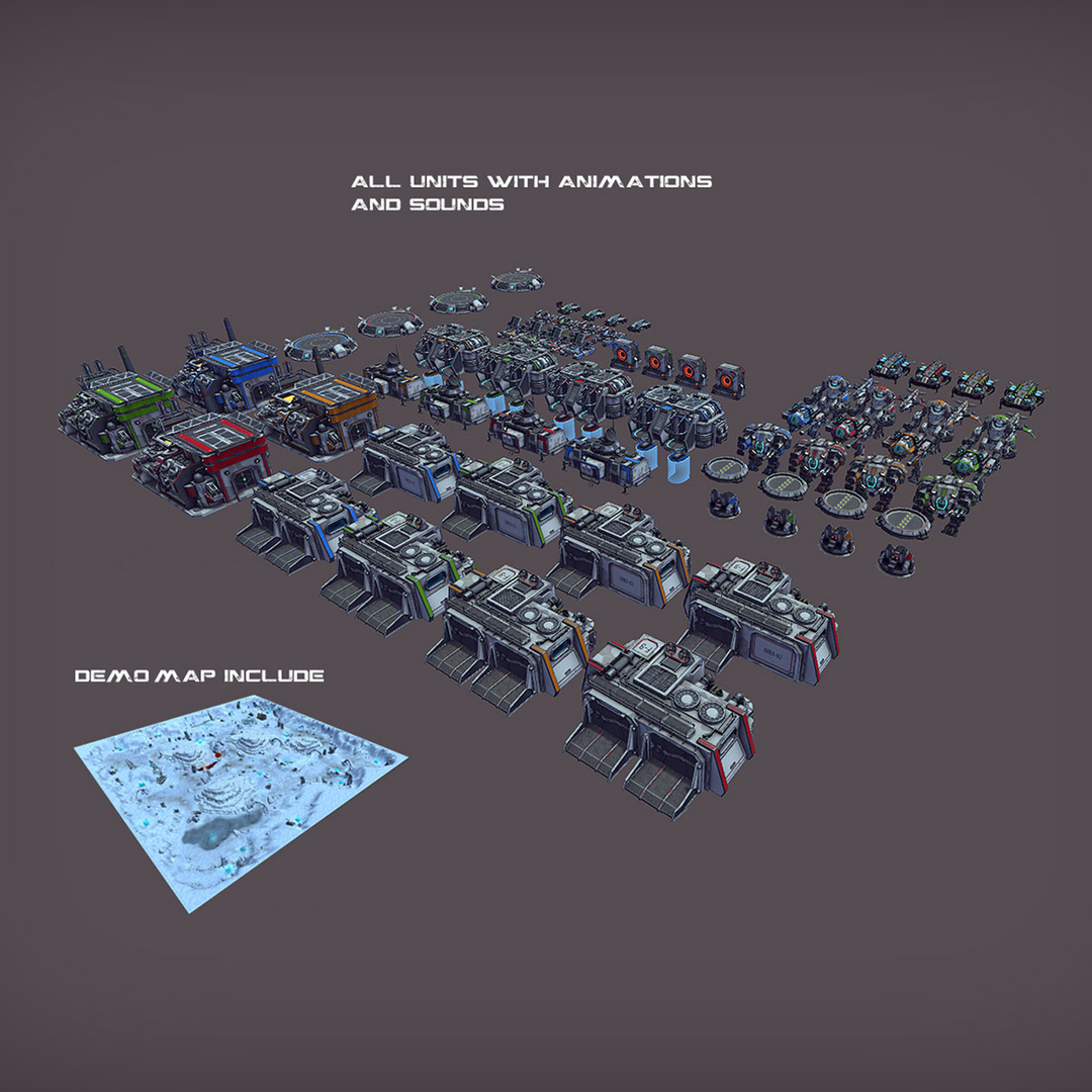 Sci-fi rts assets set model - TurboSquid 1413921