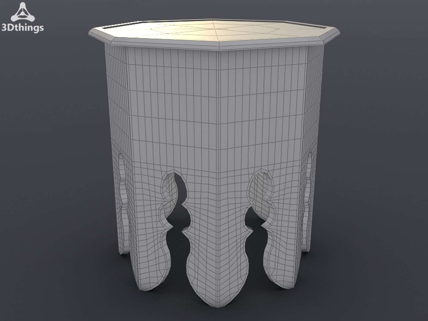 3d Model Large Silver Table