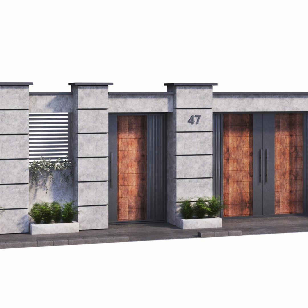 Fence Facade Model - TurboSquid 2118251