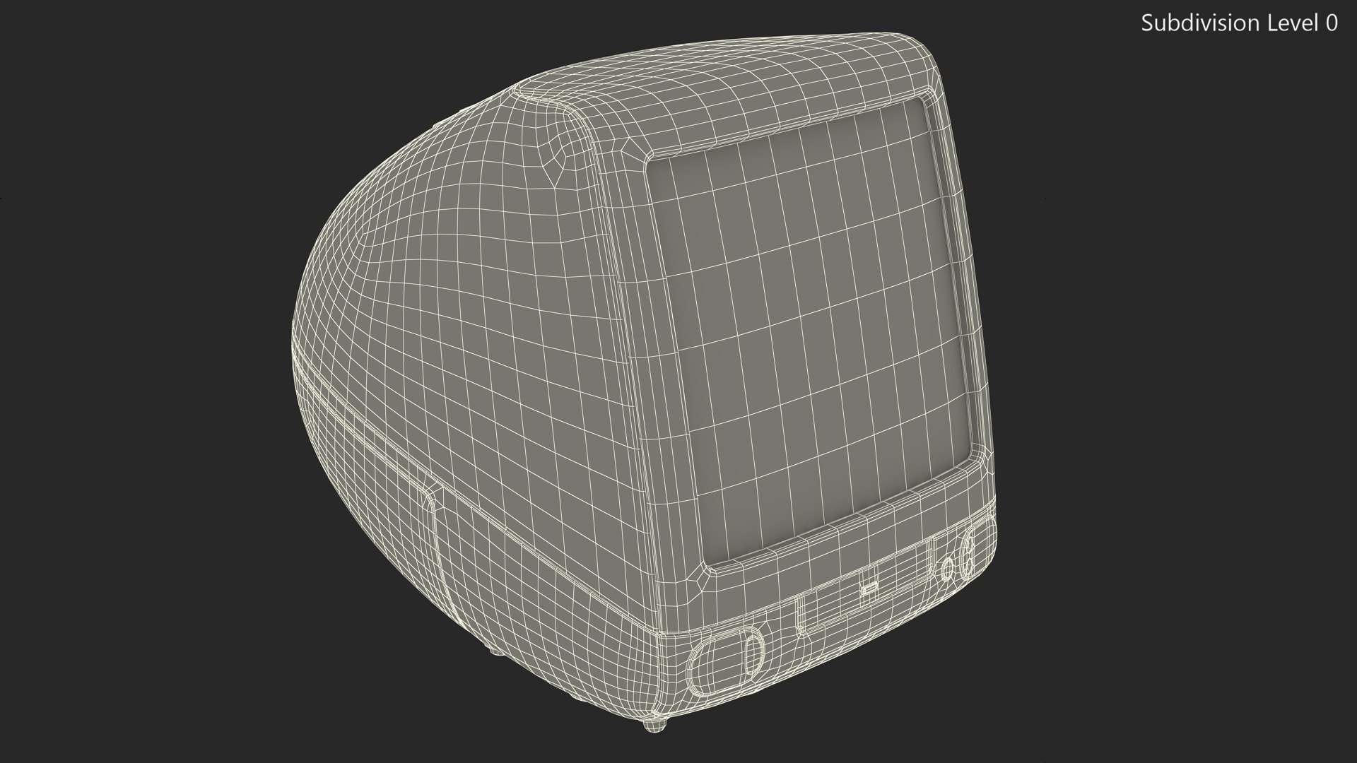 3D Retro CRT Monitor PC Red Model - TurboSquid 2383207