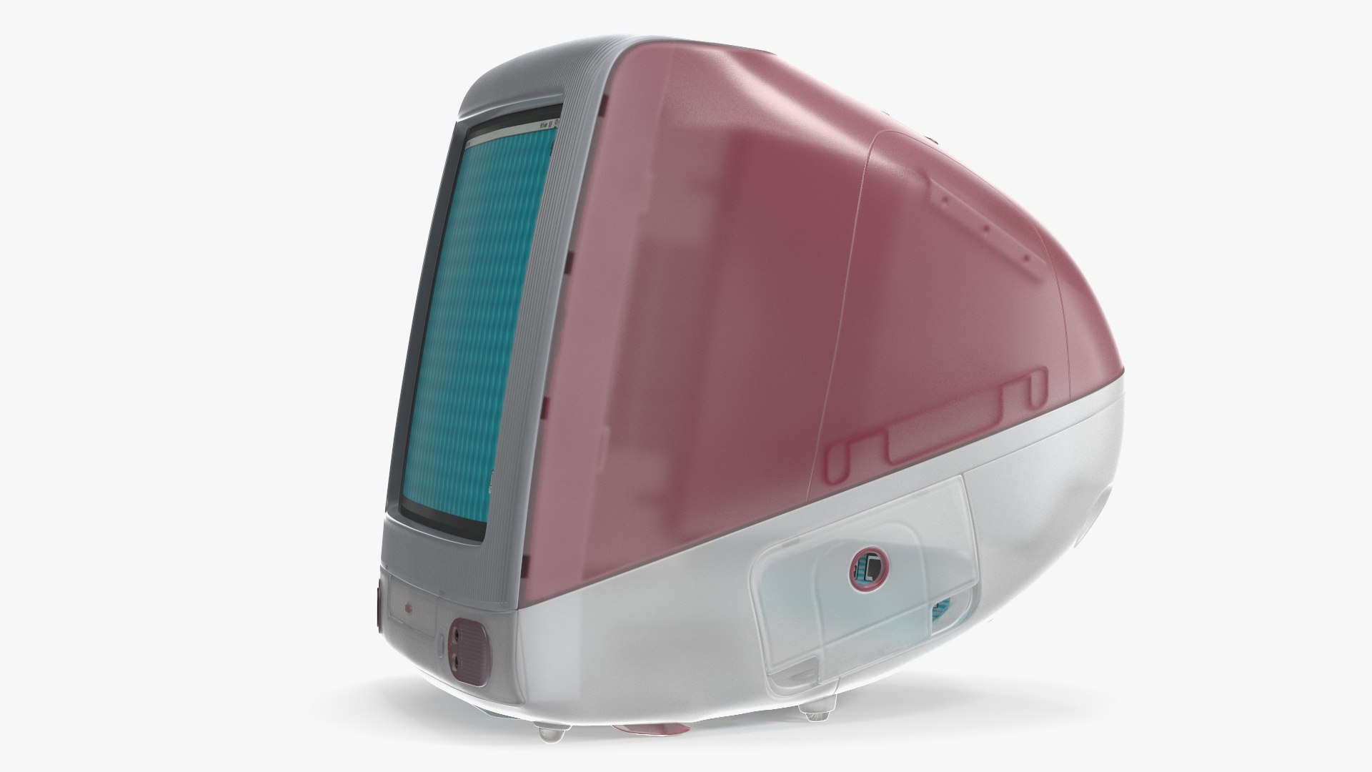 3D Retro CRT Monitor PC Red Model - TurboSquid 2383207