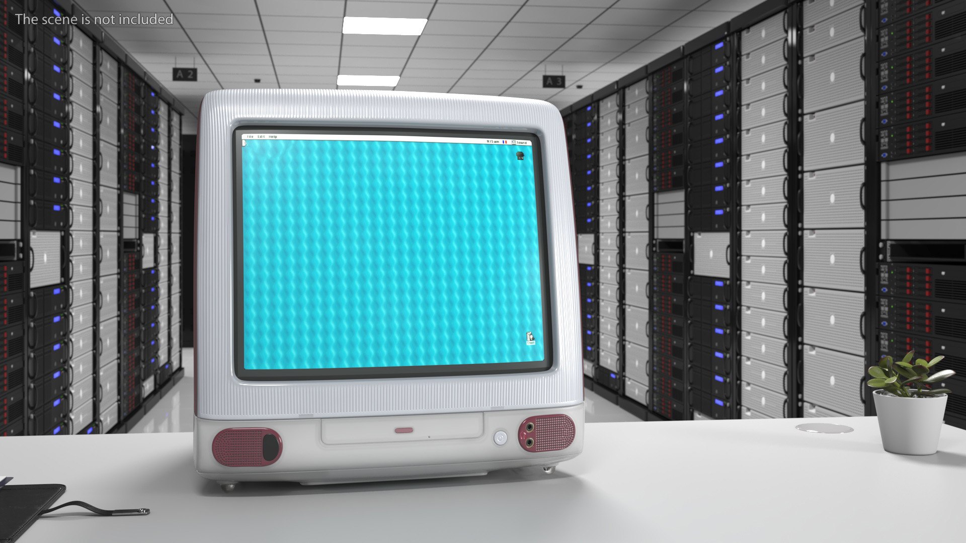 3D Retro CRT Monitor PC Red Model - TurboSquid 2383207