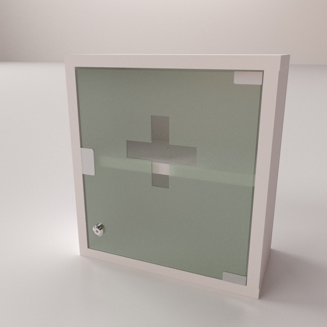 First Aid Glass Cabinet 3D Model - TurboSquid 1860694