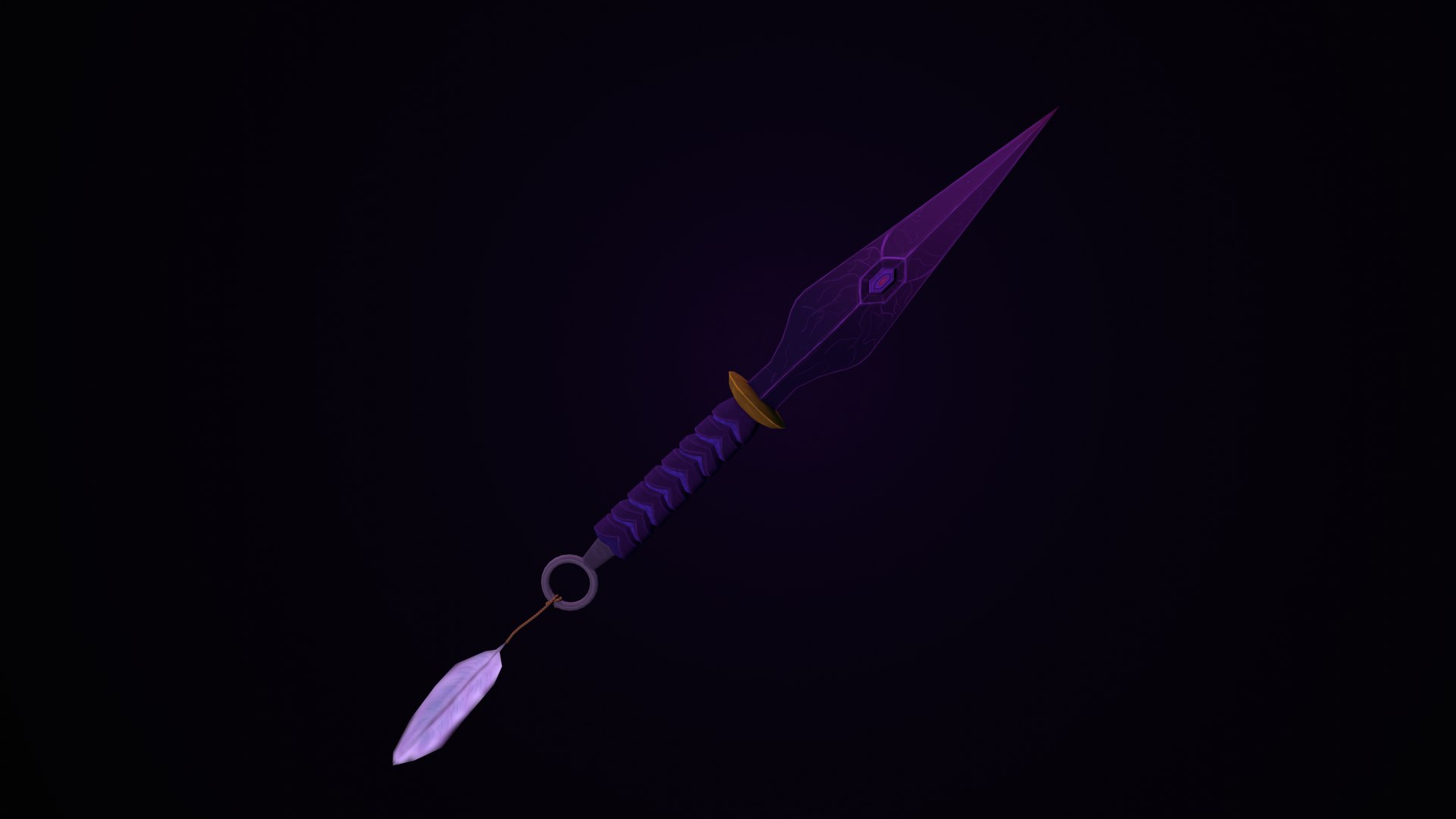 Handpainted stylized shadow dagger 3D - TurboSquid 2102165