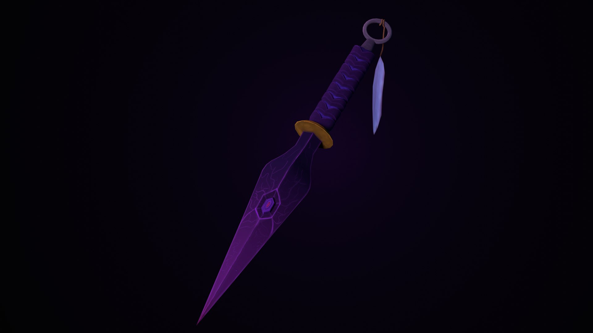 Handpainted stylized shadow dagger 3D - TurboSquid 2102165