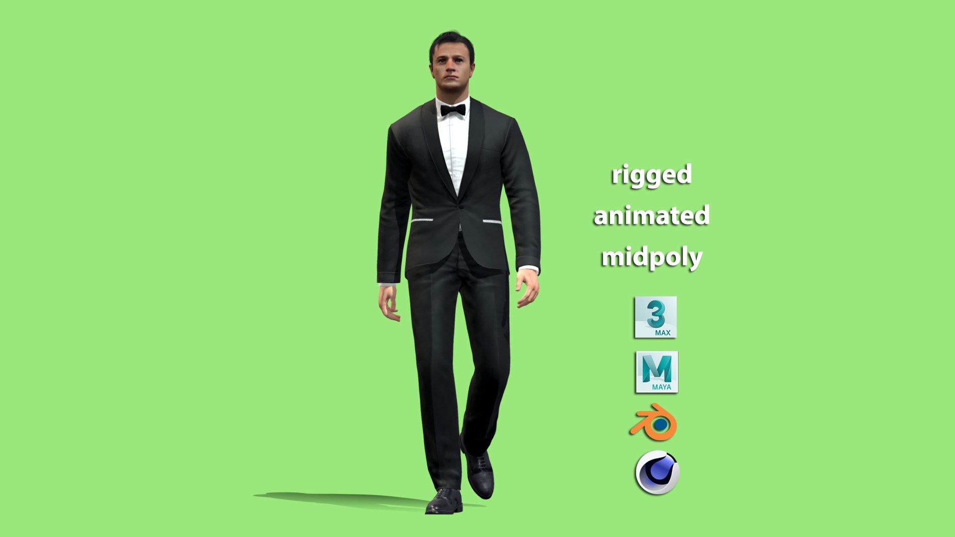 3D Rigged Man In Suit Model - TurboSquid 2046863