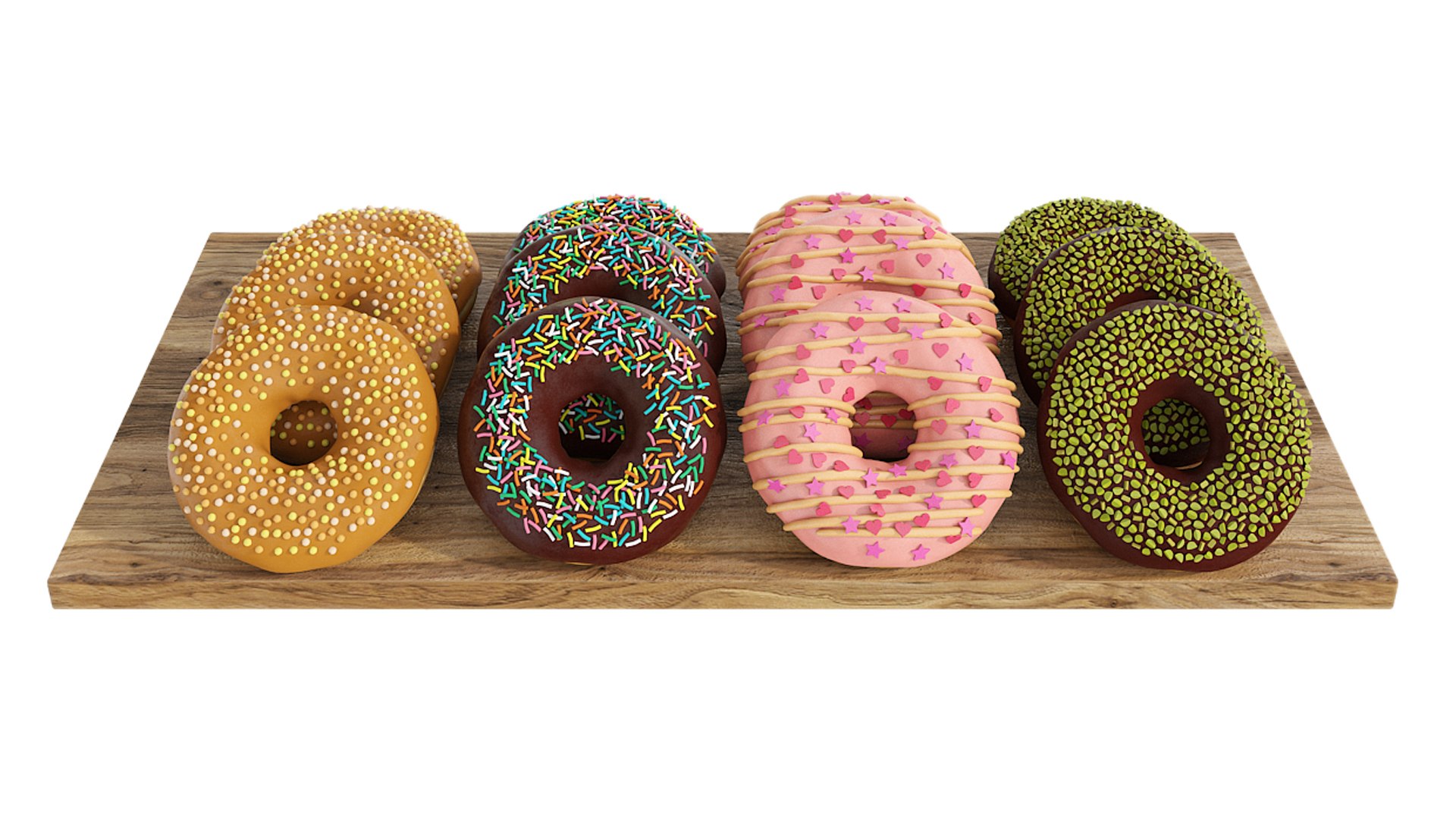 3D Donuts And Eclairs - TurboSquid 2380791