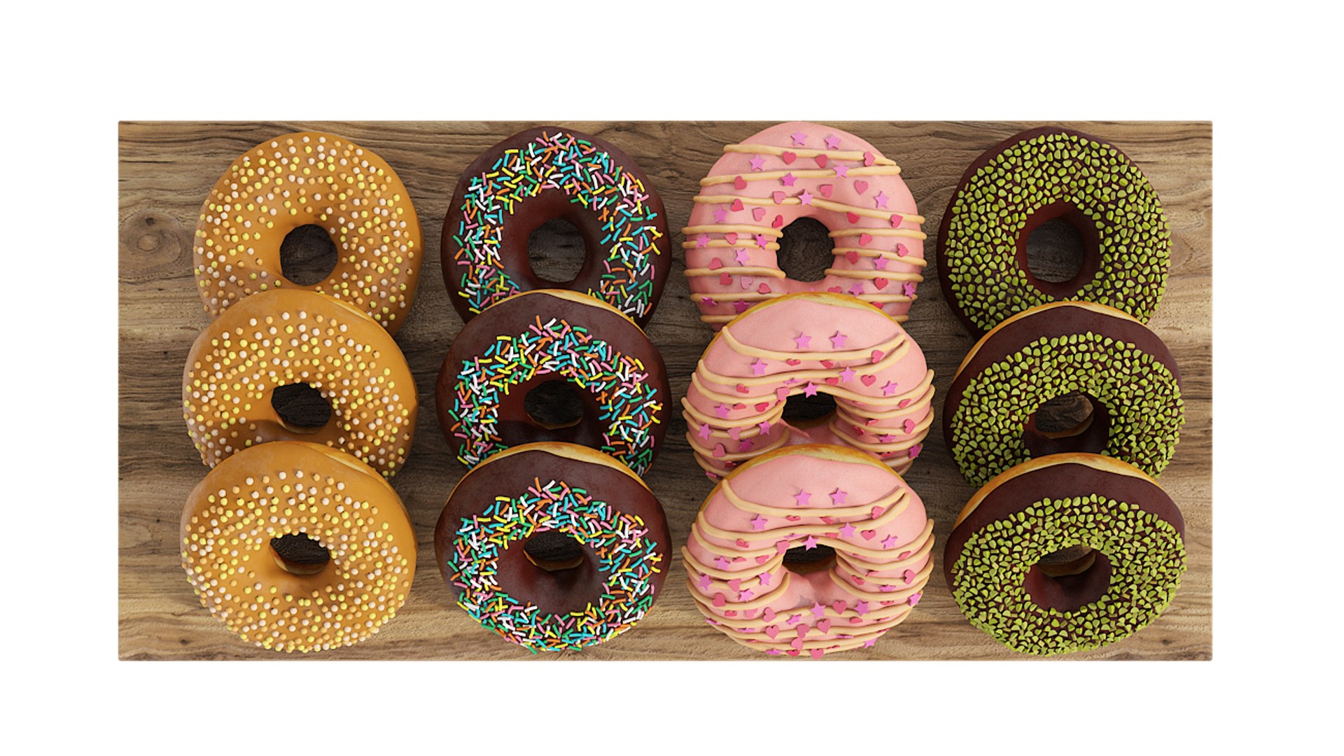 3D Donuts And Eclairs - TurboSquid 2380791