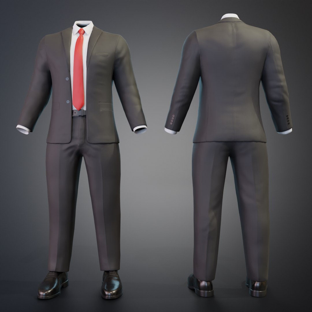 3D Men Formal Suit Animation And Game Ready - TurboSquid 2353342