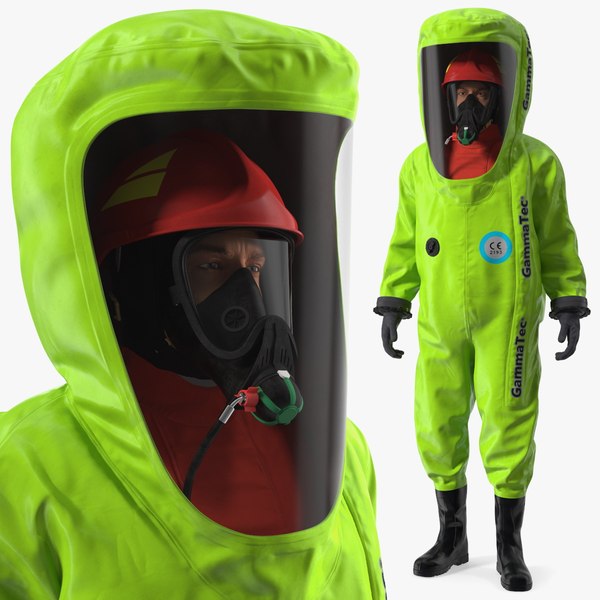 3D Heavy Duty Chemical Protective Suit Standing Pose Green - TurboSquid ...