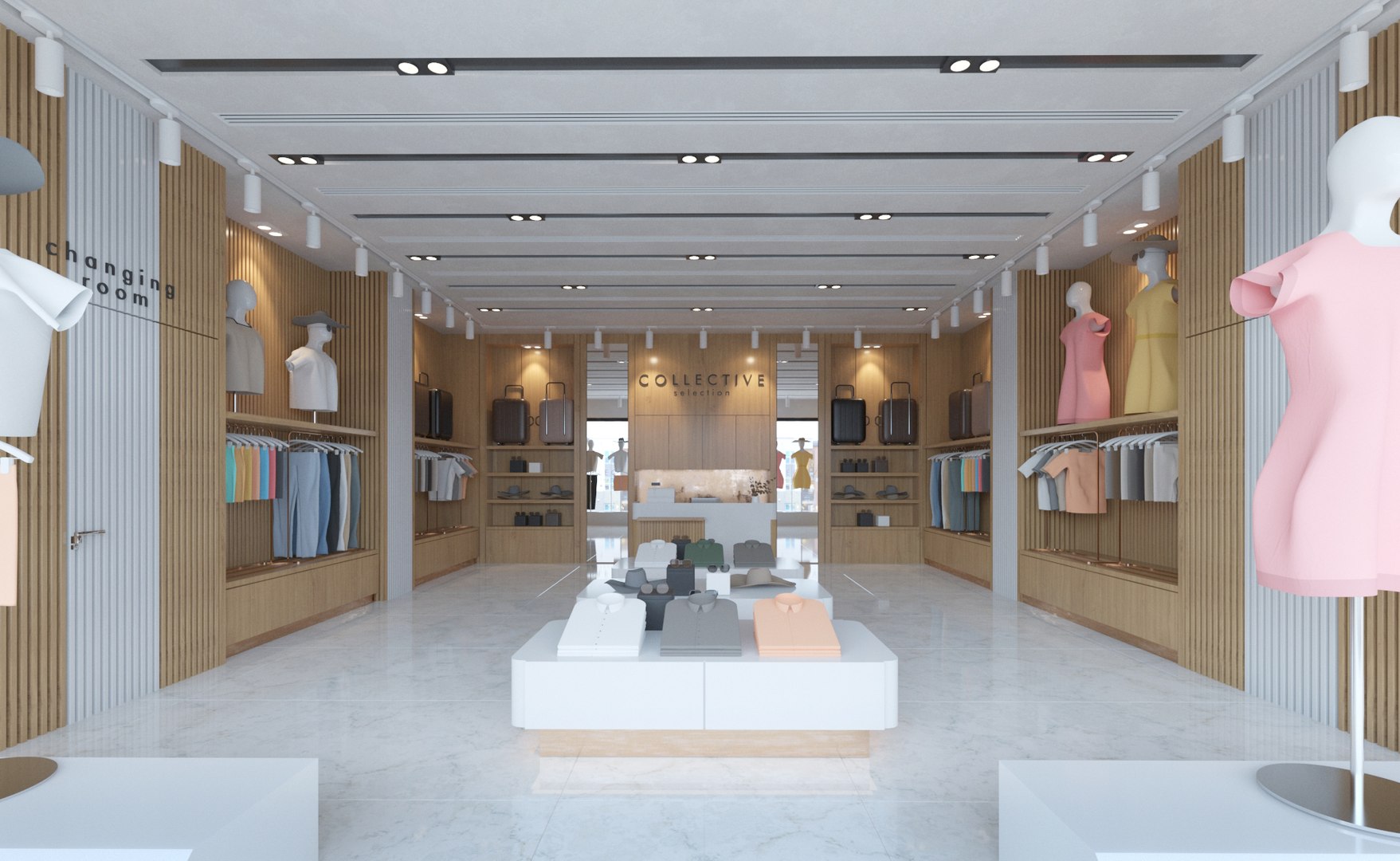 Boutique Clothing Store Interior 3D - TurboSquid 2236182