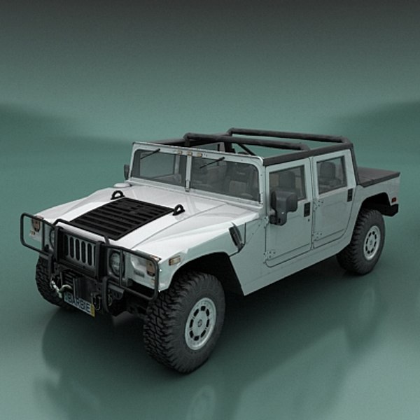 3d model hummer h1 open