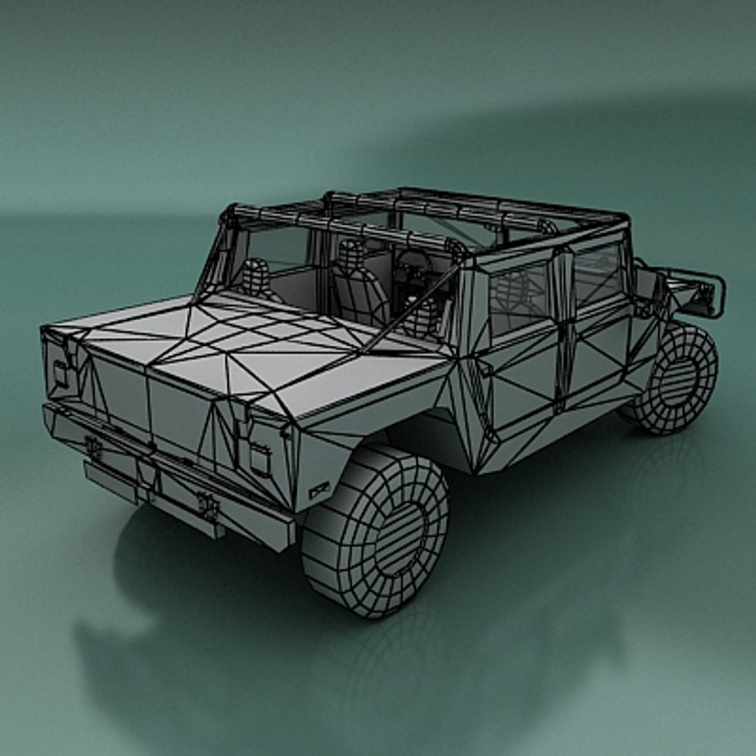 3d Model Hummer H1 Open