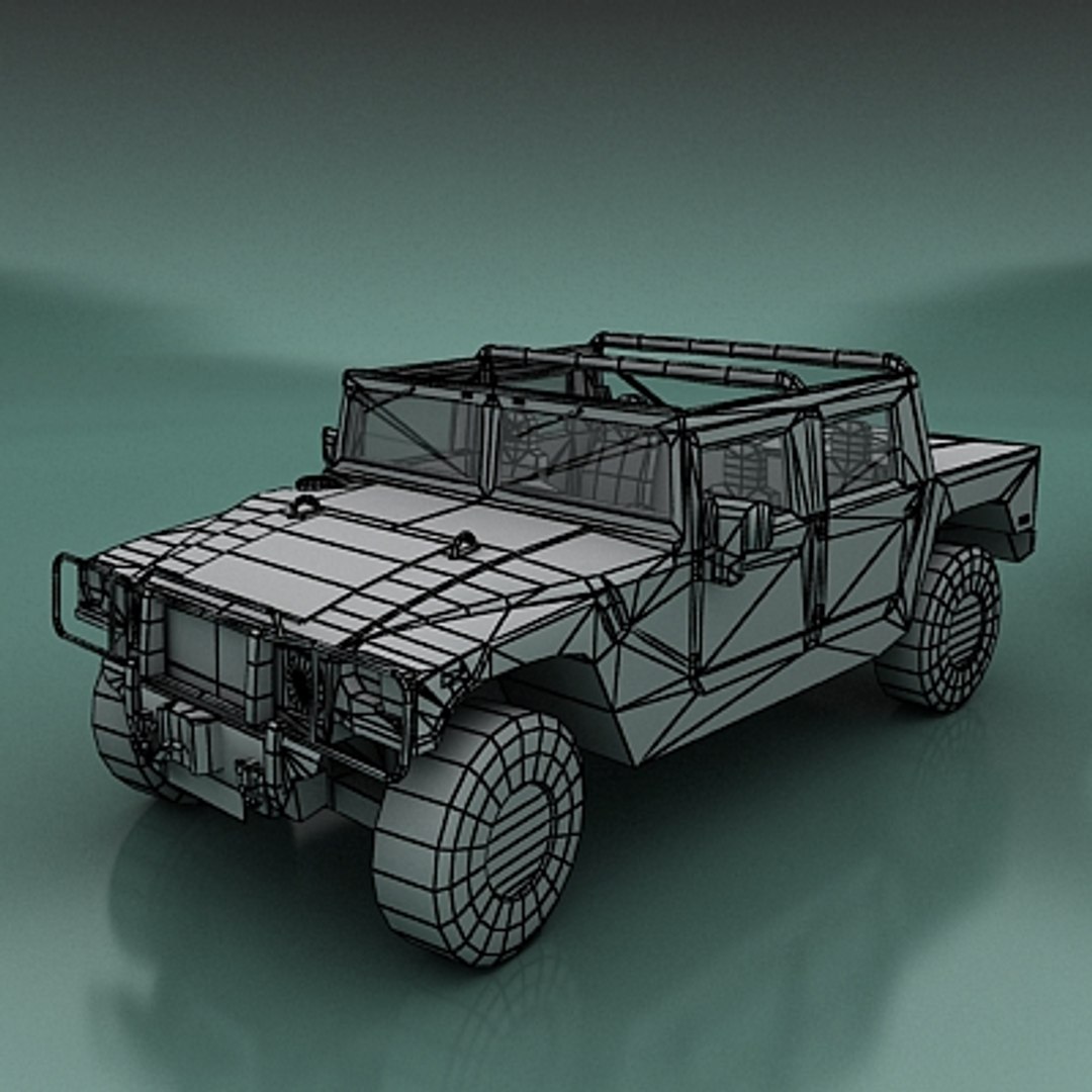 3d Model Hummer H1 Open