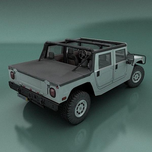3d model hummer h1 open