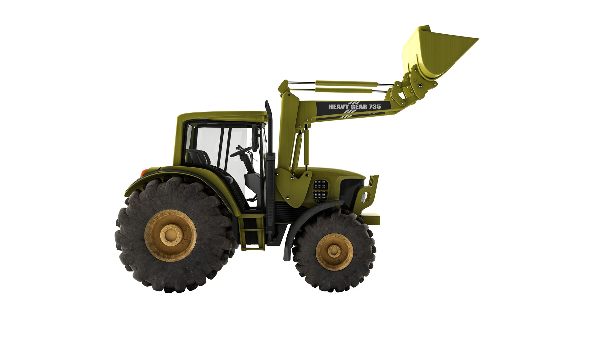 3D Model Tractor With Front Loader - TurboSquid 2224430