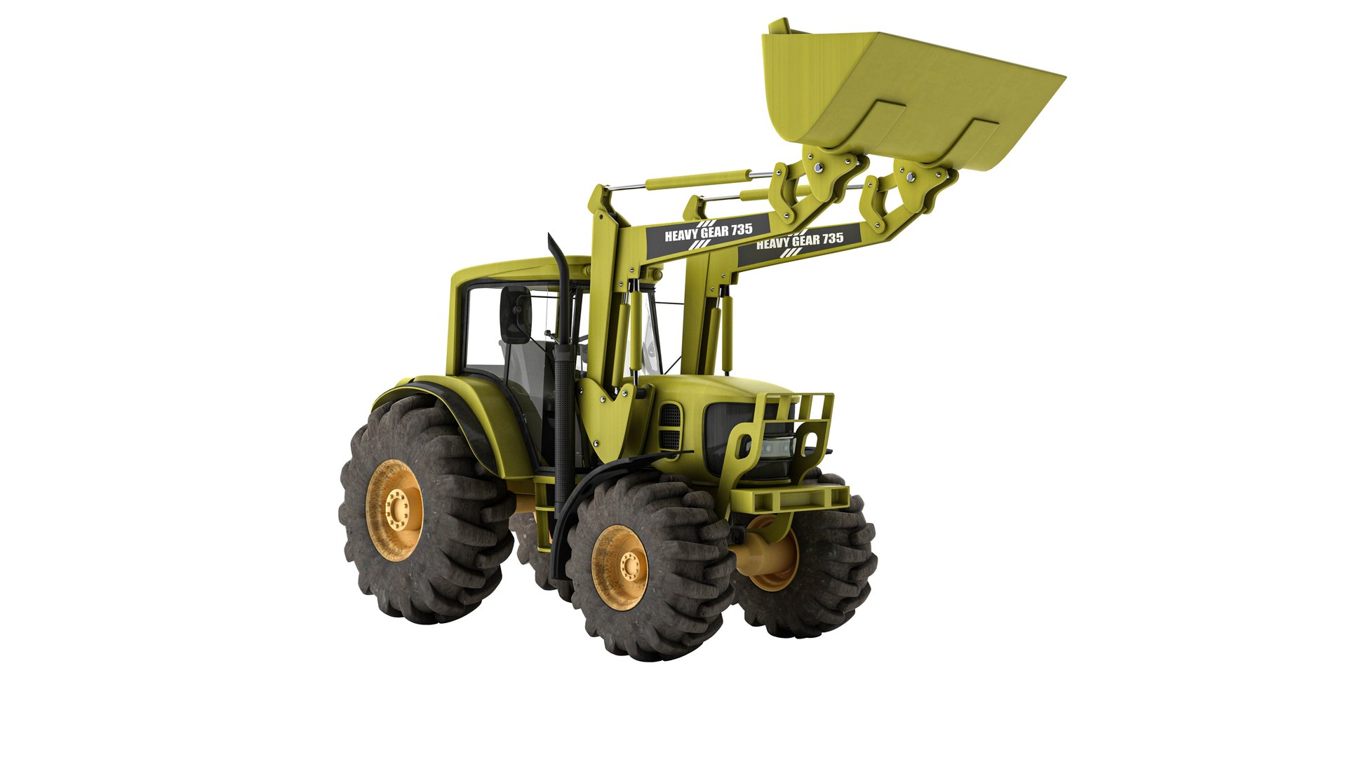 3D Model Tractor With Front Loader - TurboSquid 2224430