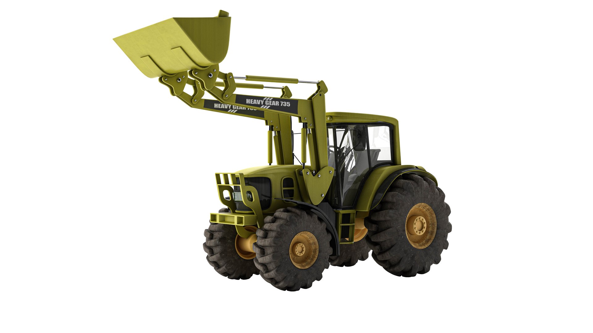 3D Model Tractor With Front Loader - TurboSquid 2224430