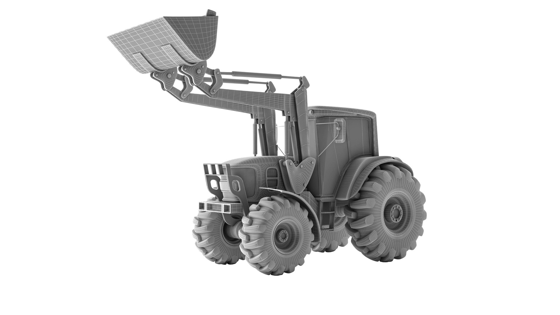 3D Model Tractor With Front Loader - TurboSquid 2224430
