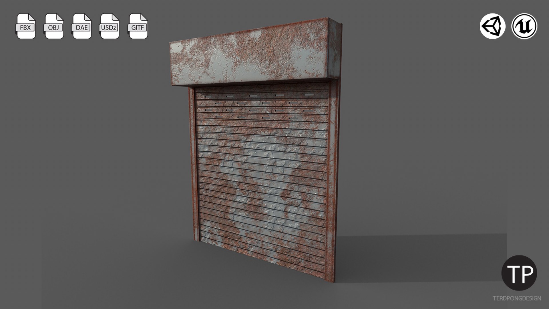 Metal Rusty Industrial Door 3D Model - TurboSquid 1727340