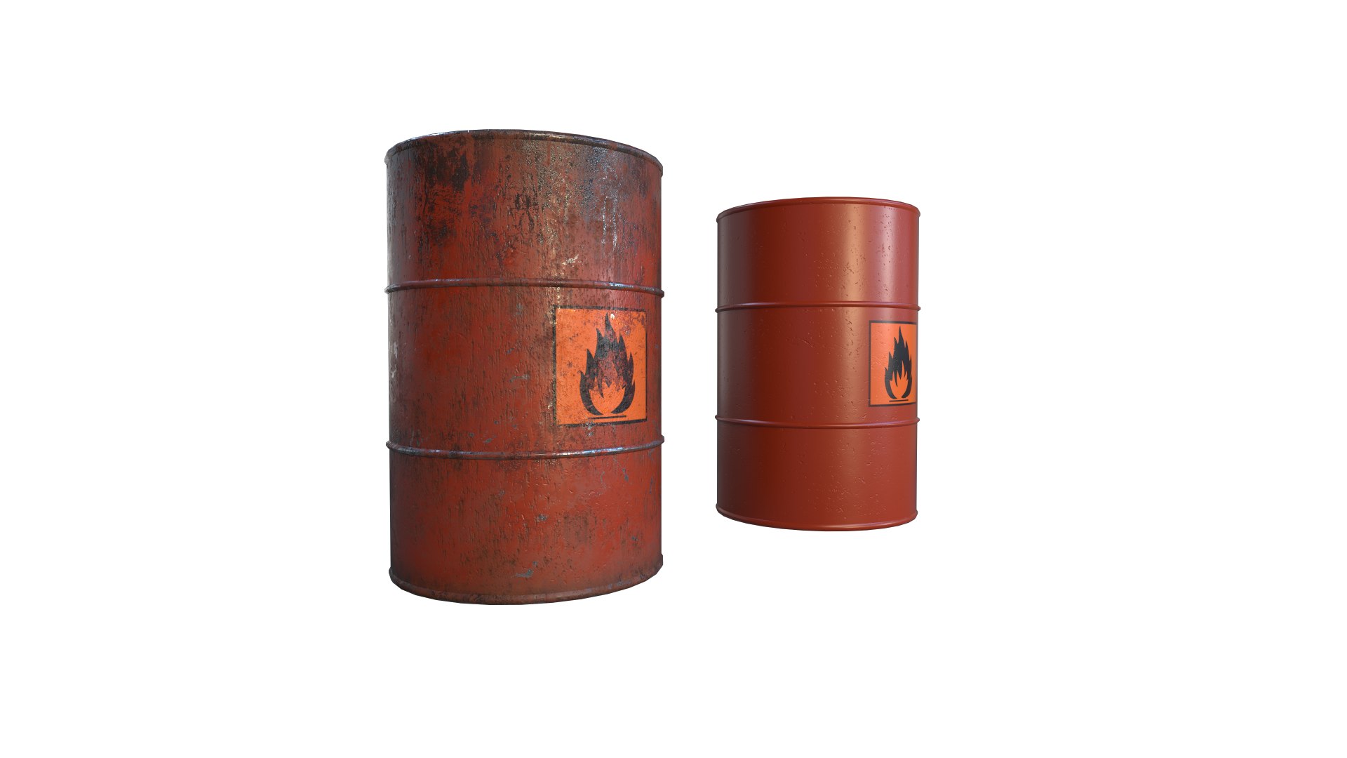 3D Model Explosive Barrels - TurboSquid 2035037