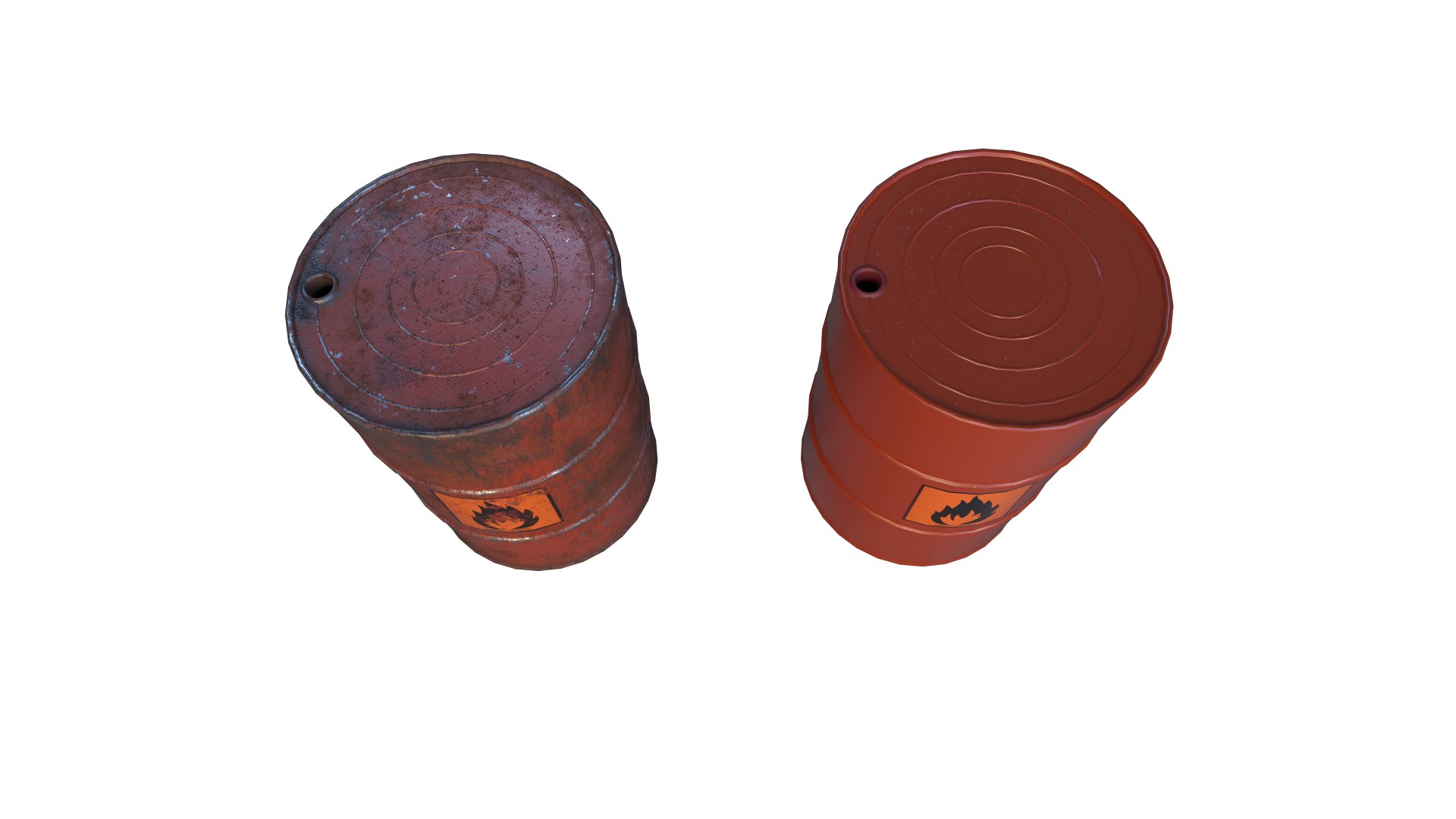 3D Model Explosive Barrels - TurboSquid 2035037