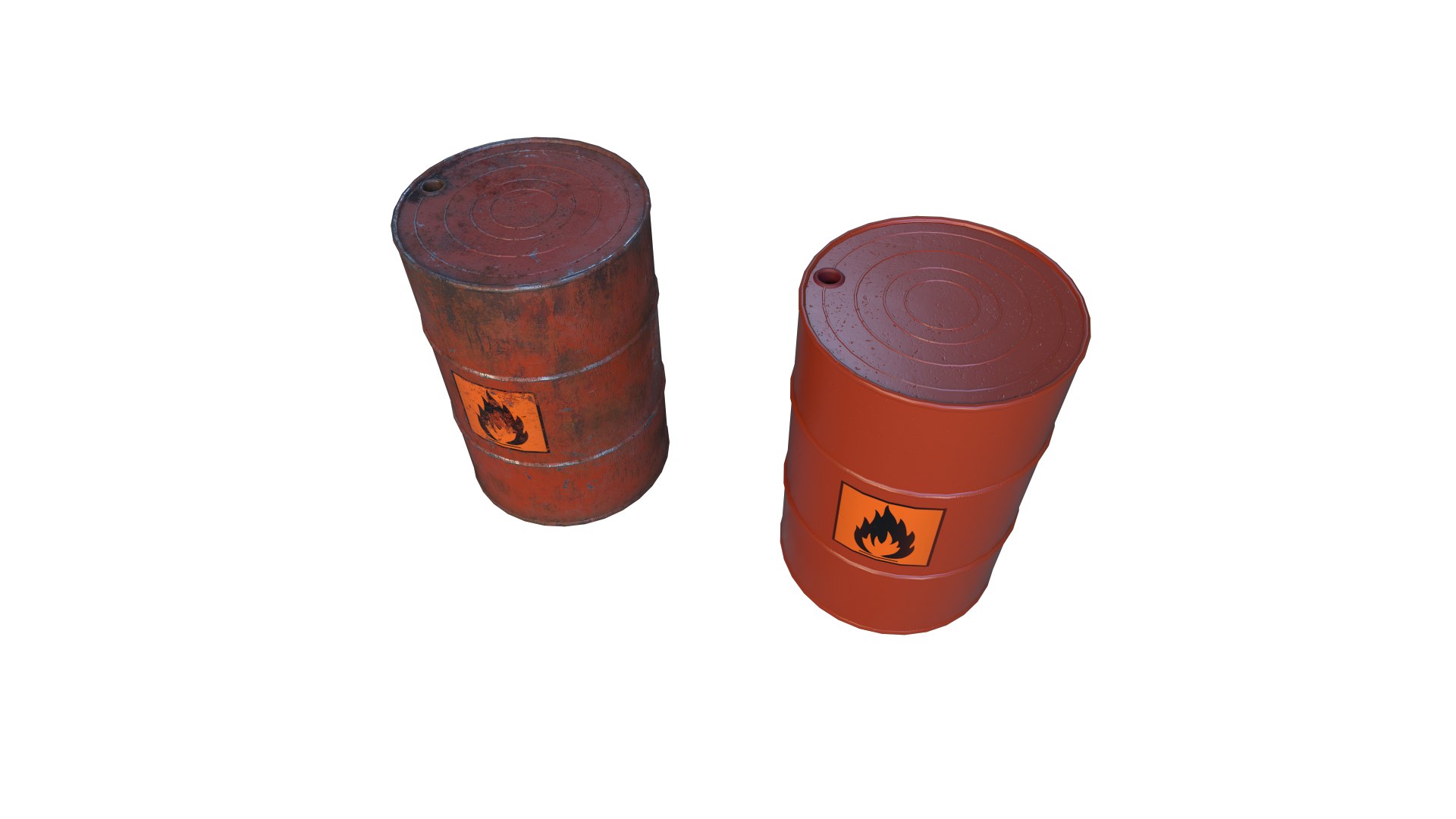 3D Model Explosive Barrels - TurboSquid 2035037