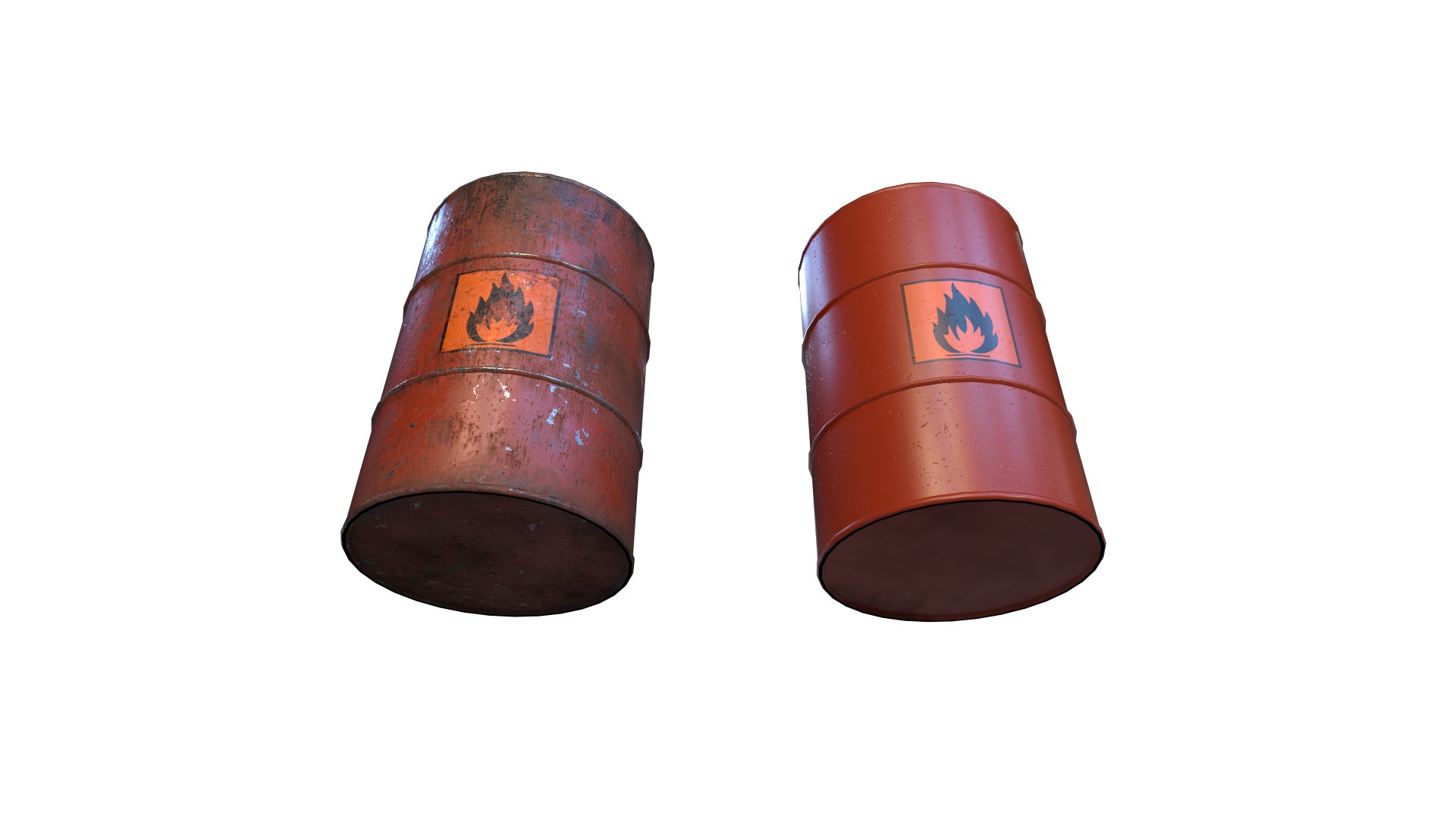 3D Model Explosive Barrels - TurboSquid 2035037