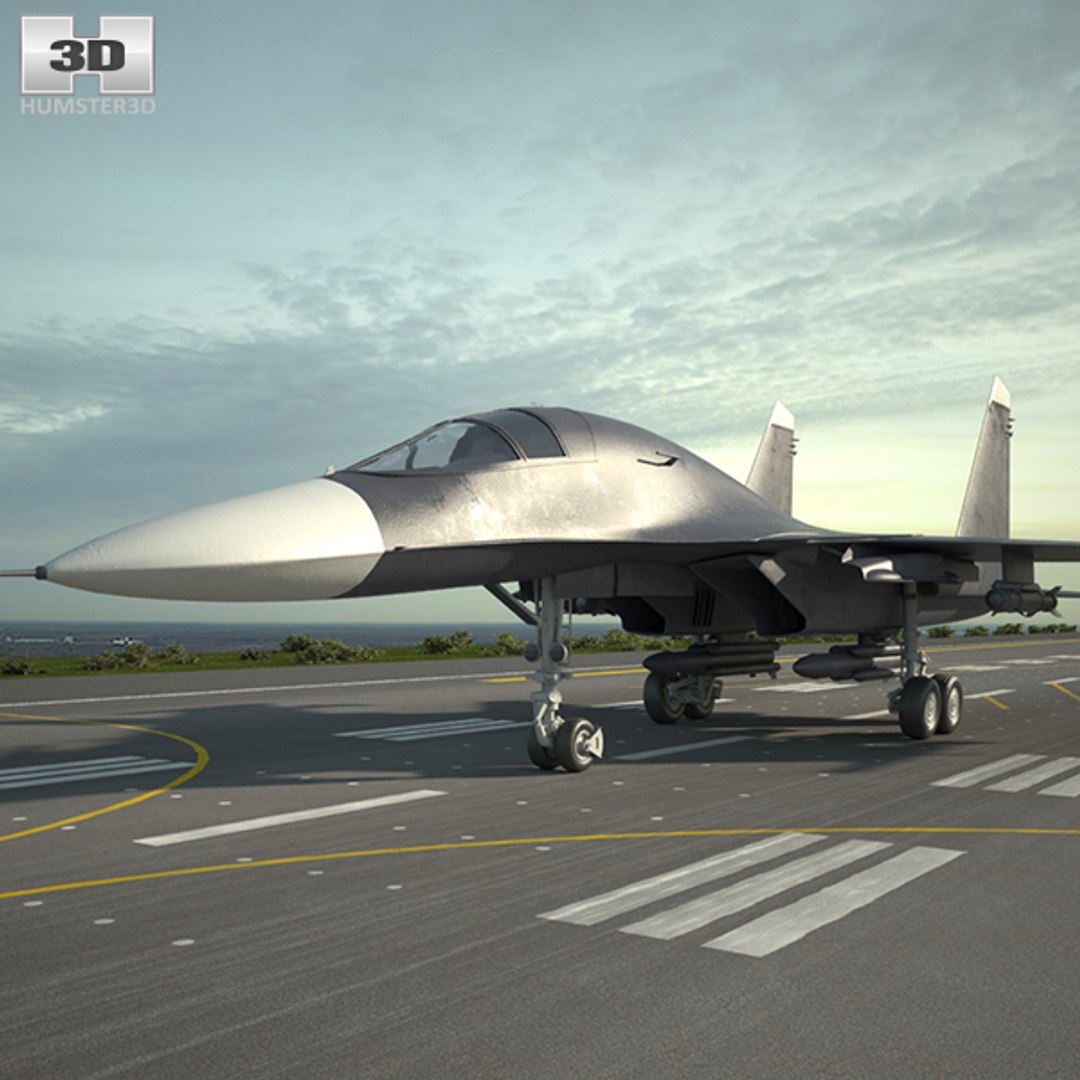 Sukhoi su-34 su 3D model - TurboSquid 1212958