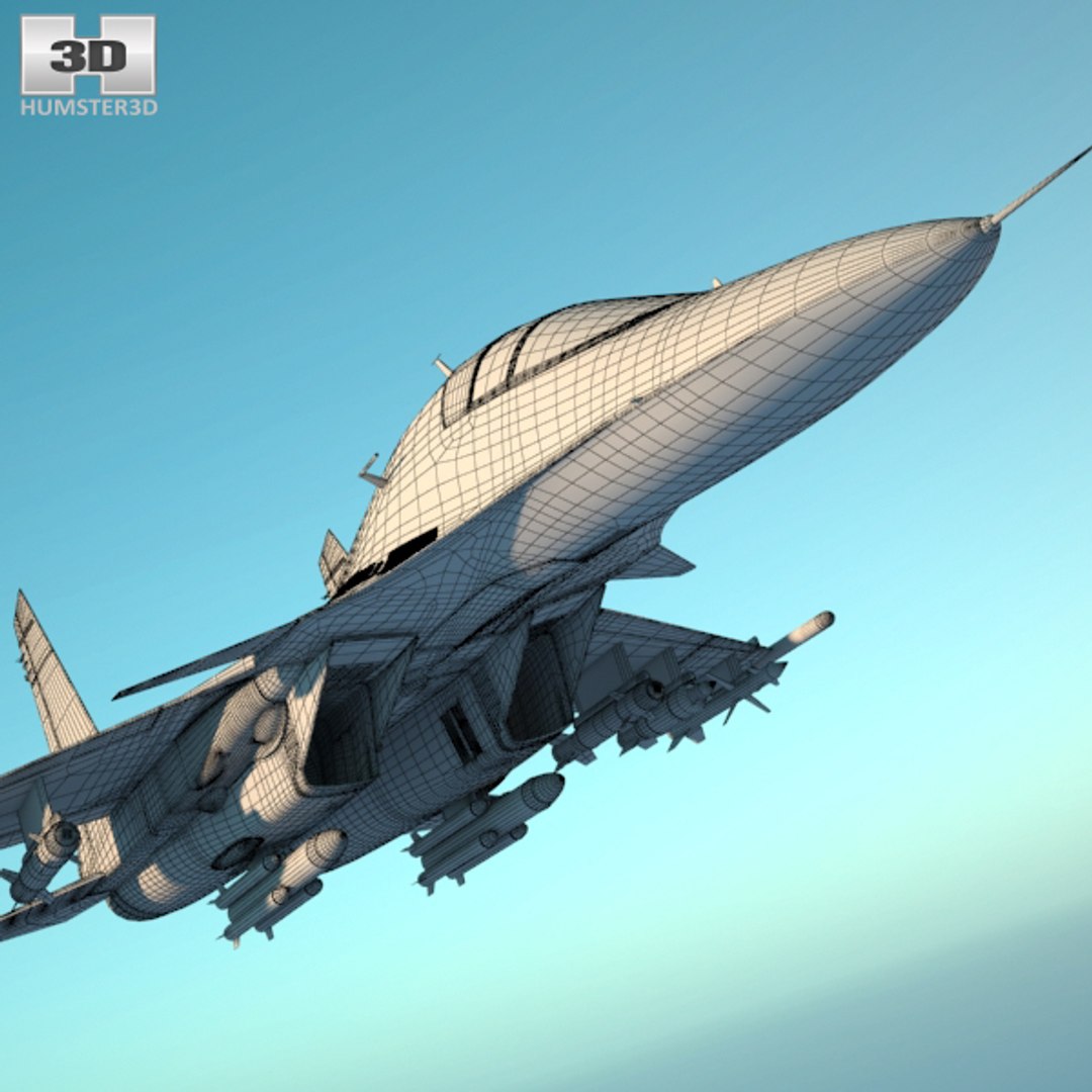 Sukhoi su-34 su 3D model - TurboSquid 1212958