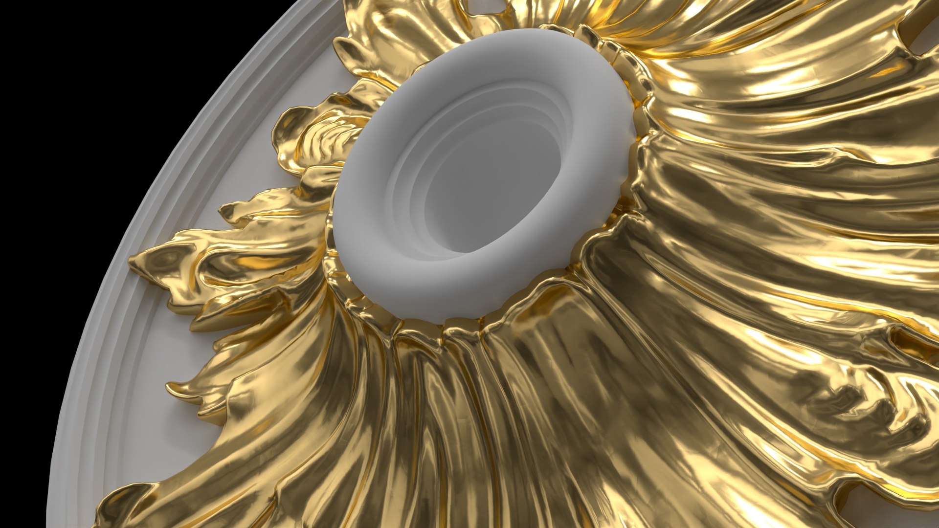 Ceiling Sockets Gypsum Plaster DR266 3D Model - TurboSquid 2024387