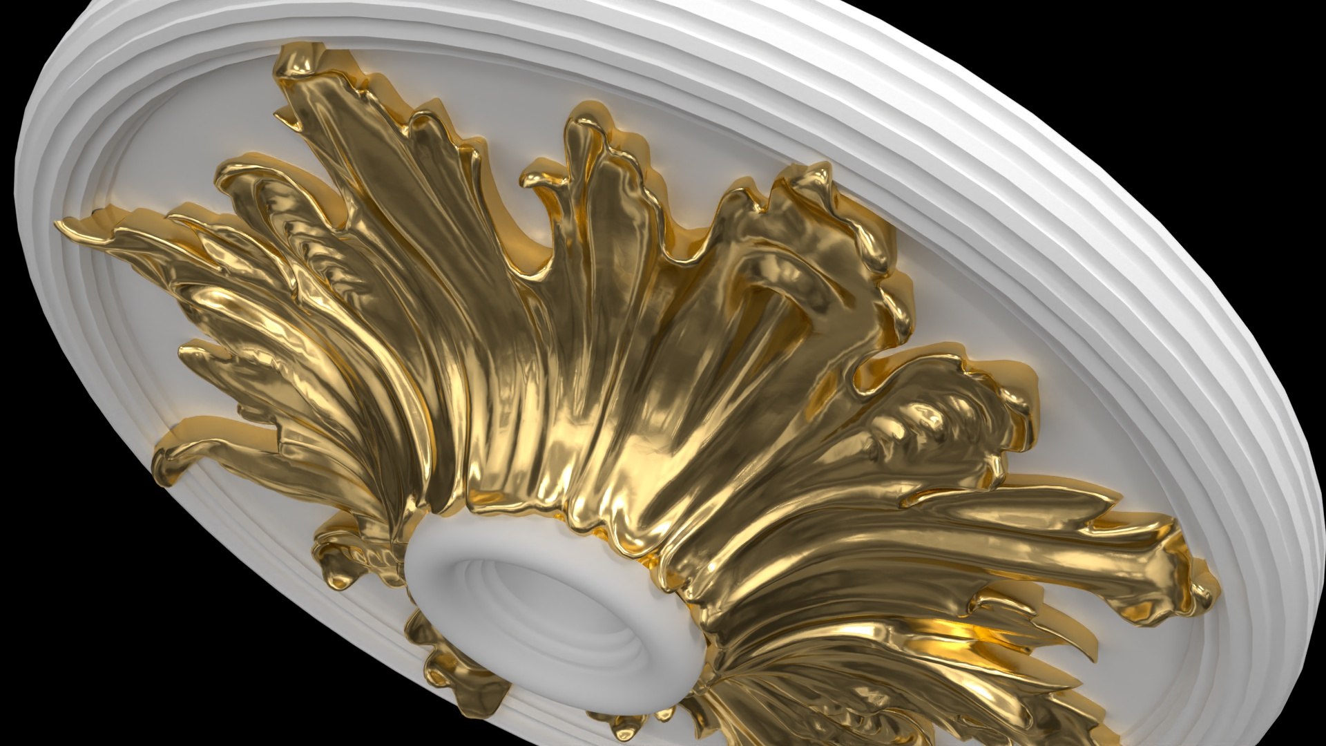 Ceiling Sockets Gypsum Plaster DR266 3D Model - TurboSquid 2024387