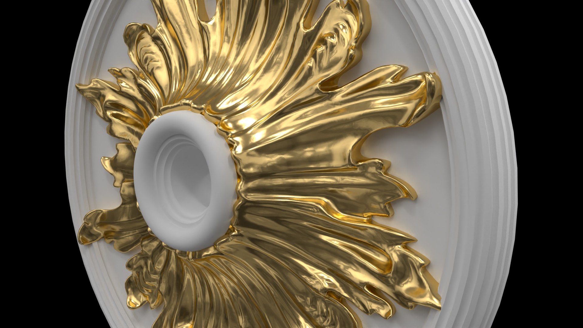 Ceiling Sockets Gypsum Plaster DR266 3D Model - TurboSquid 2024387