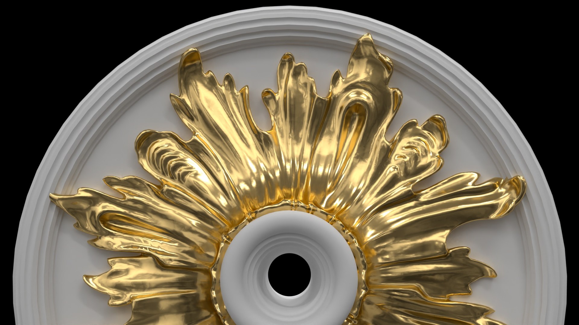 Ceiling Sockets Gypsum Plaster DR266 3D Model - TurboSquid 2024387