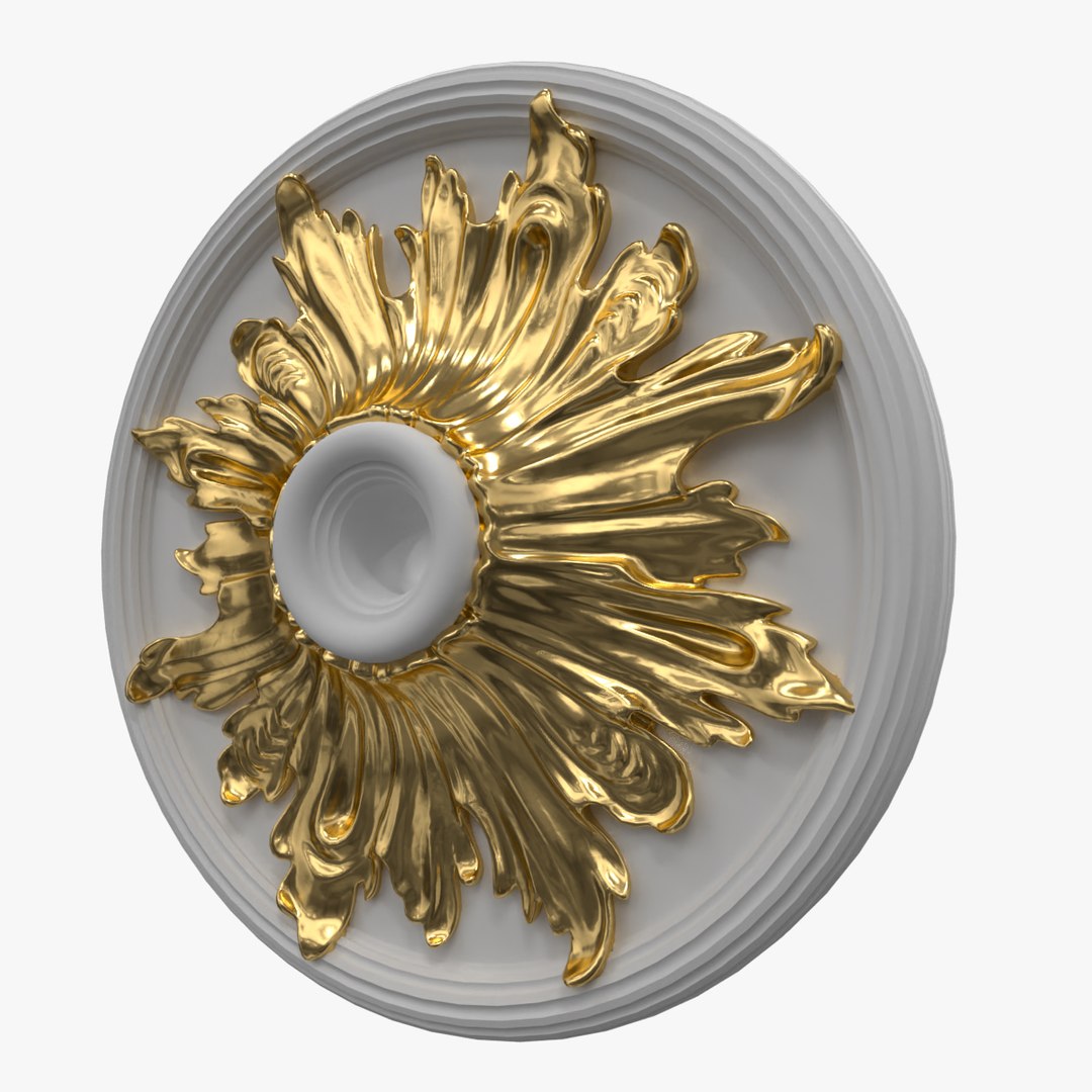 Ceiling Sockets Gypsum Plaster DR266 3D Model - TurboSquid 2024387