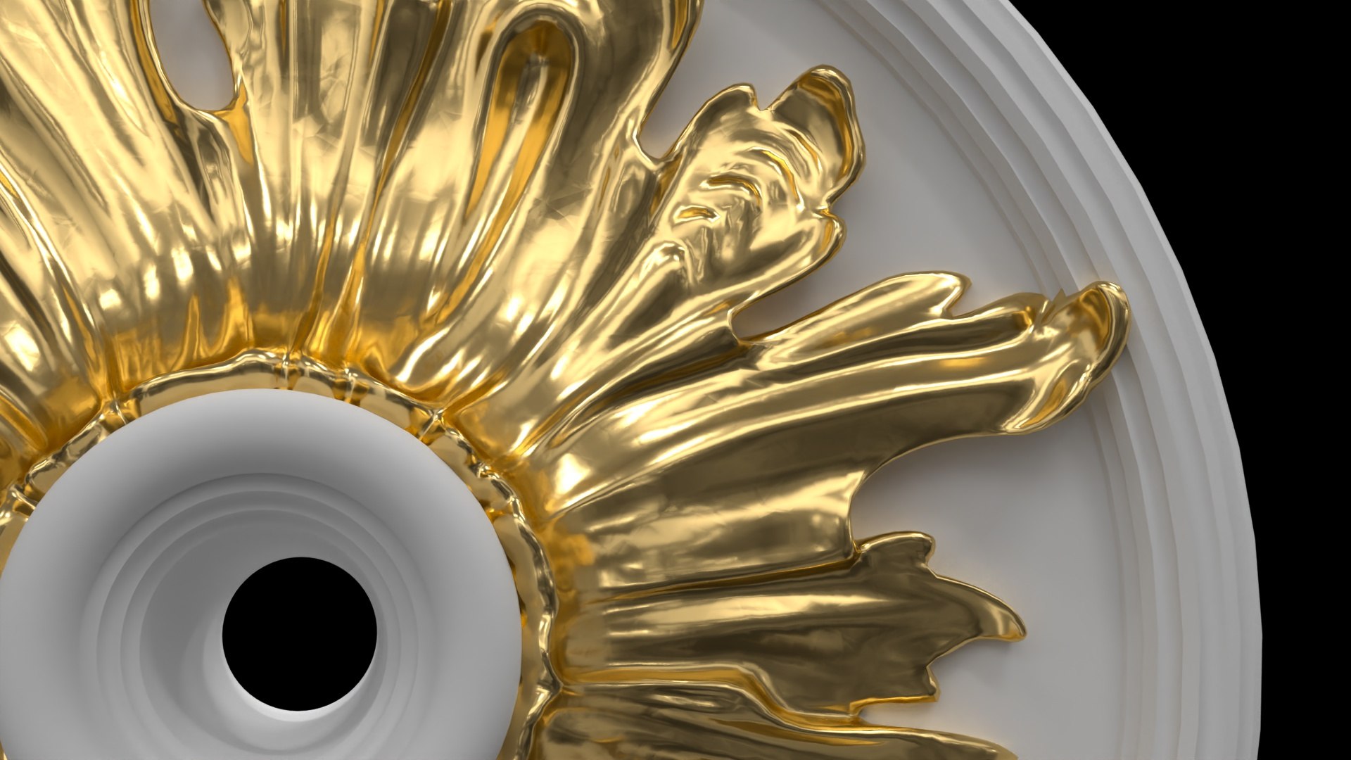 Ceiling Sockets Gypsum Plaster DR266 3D Model - TurboSquid 2024387