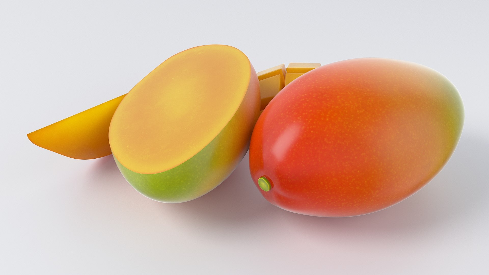 3D Cartoon Mango - TurboSquid 2091918