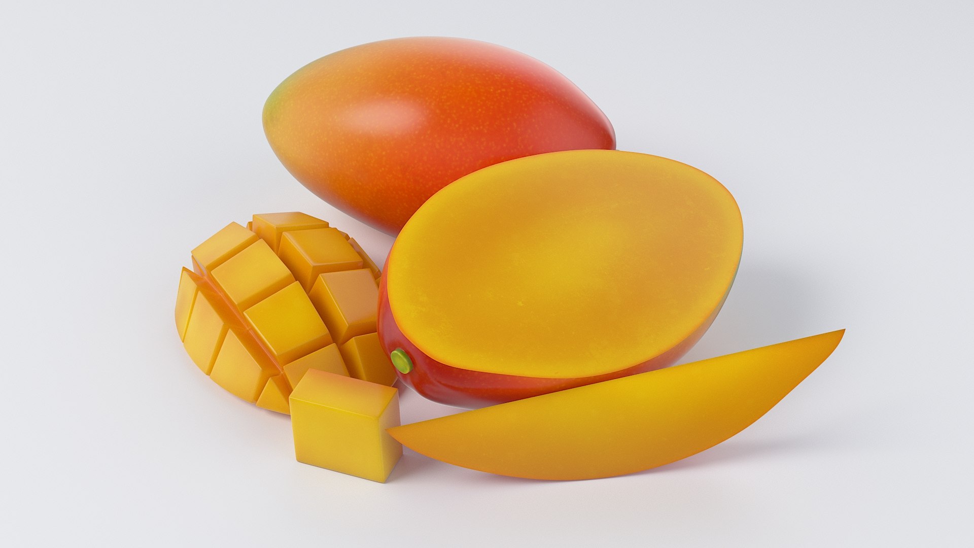 3D Cartoon Mango - TurboSquid 2091918