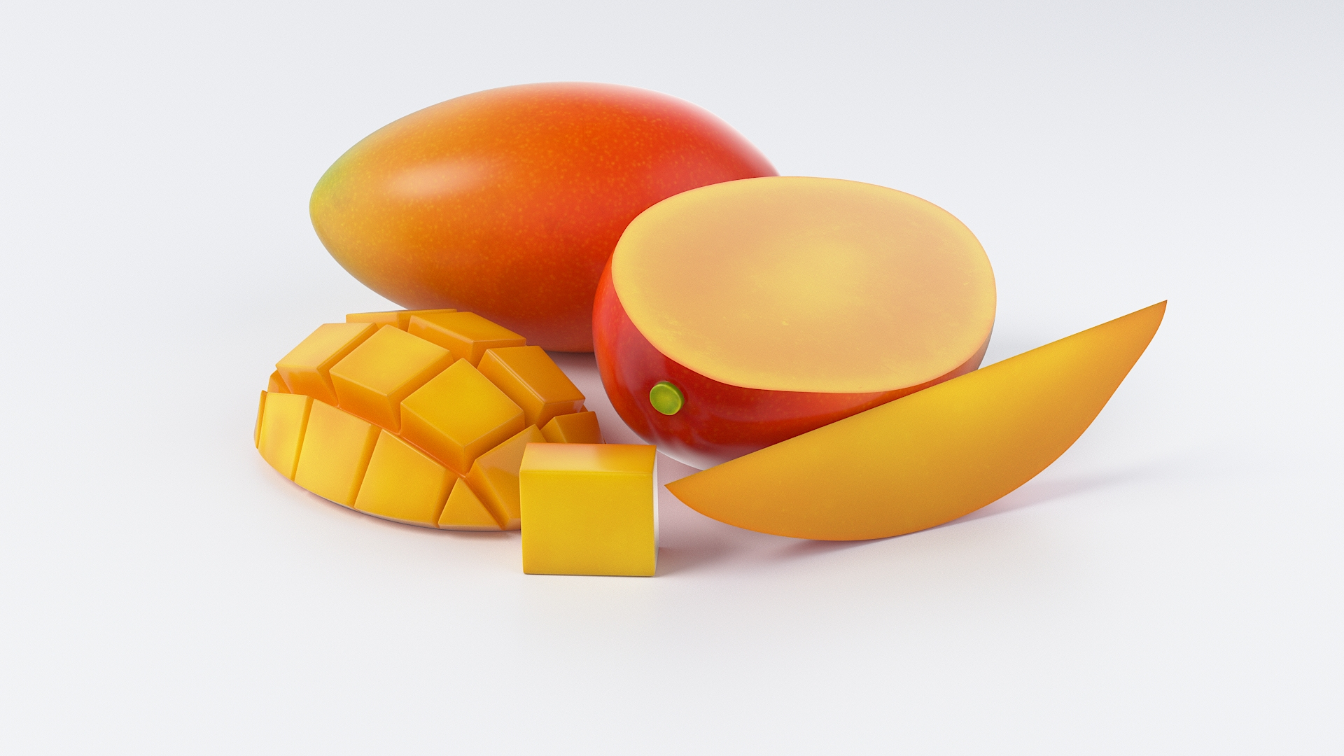 3D Cartoon Mango - TurboSquid 2091918