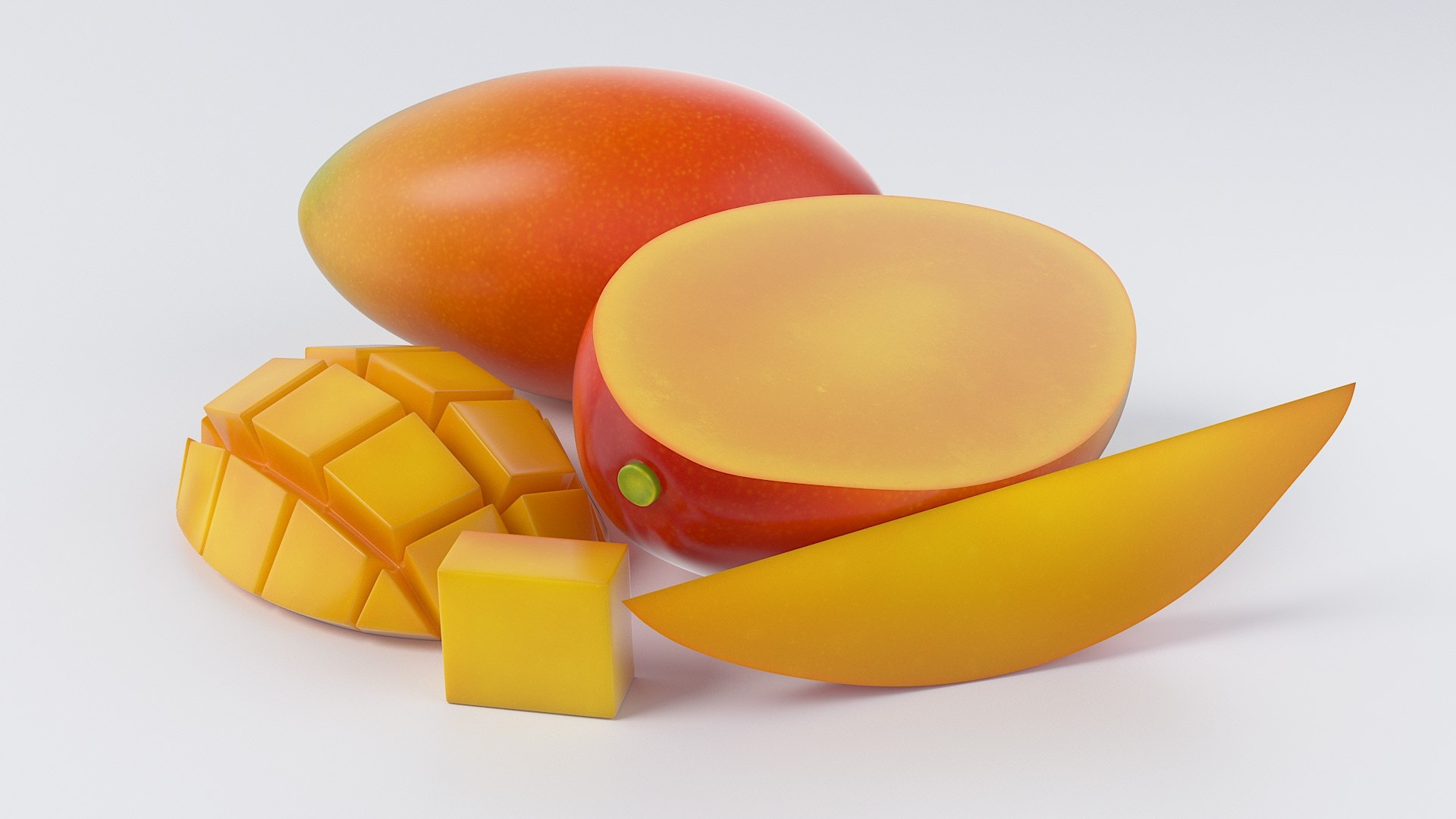 3D Cartoon Mango - TurboSquid 2091918