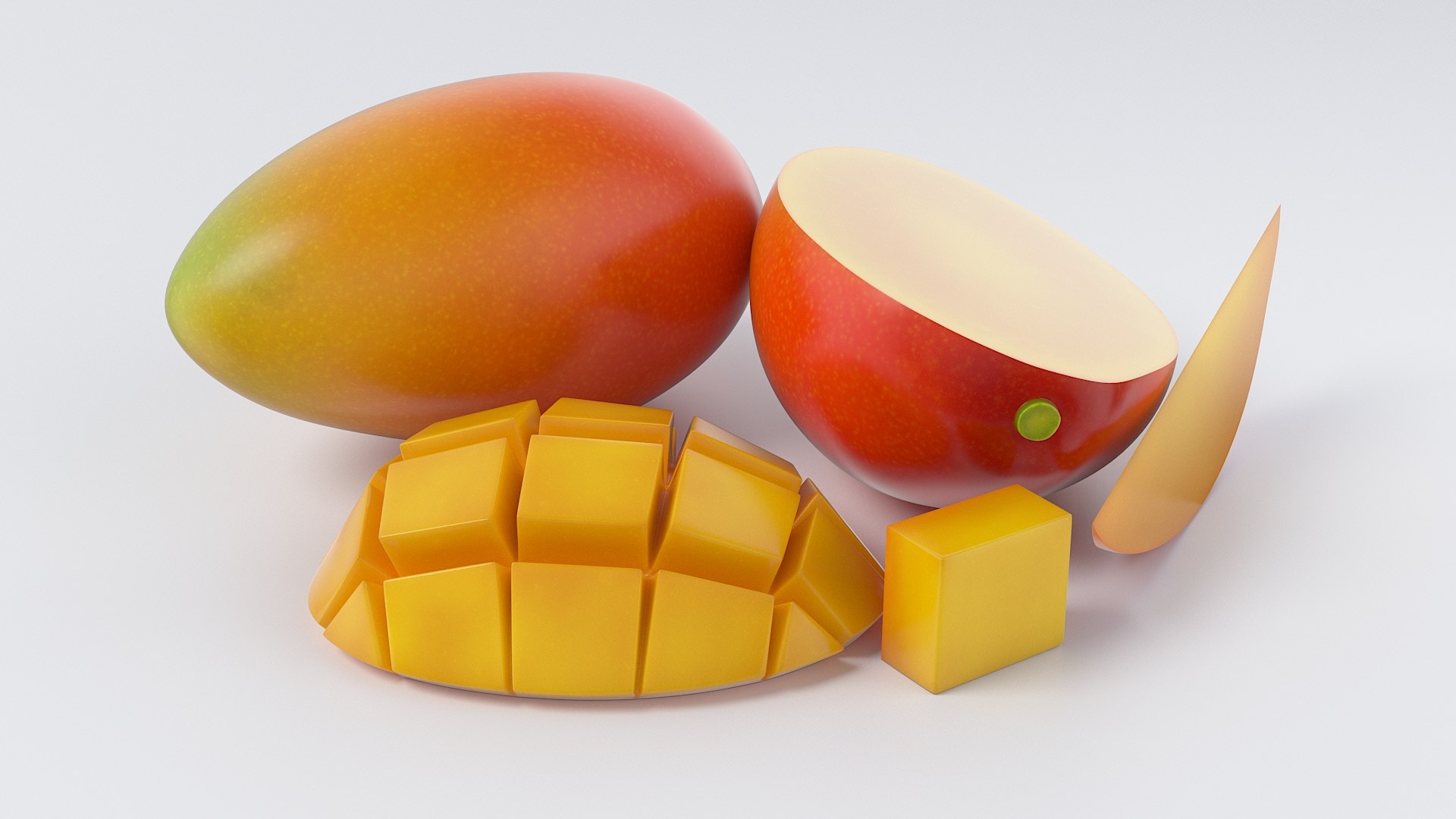 3D Cartoon Mango - TurboSquid 2091918