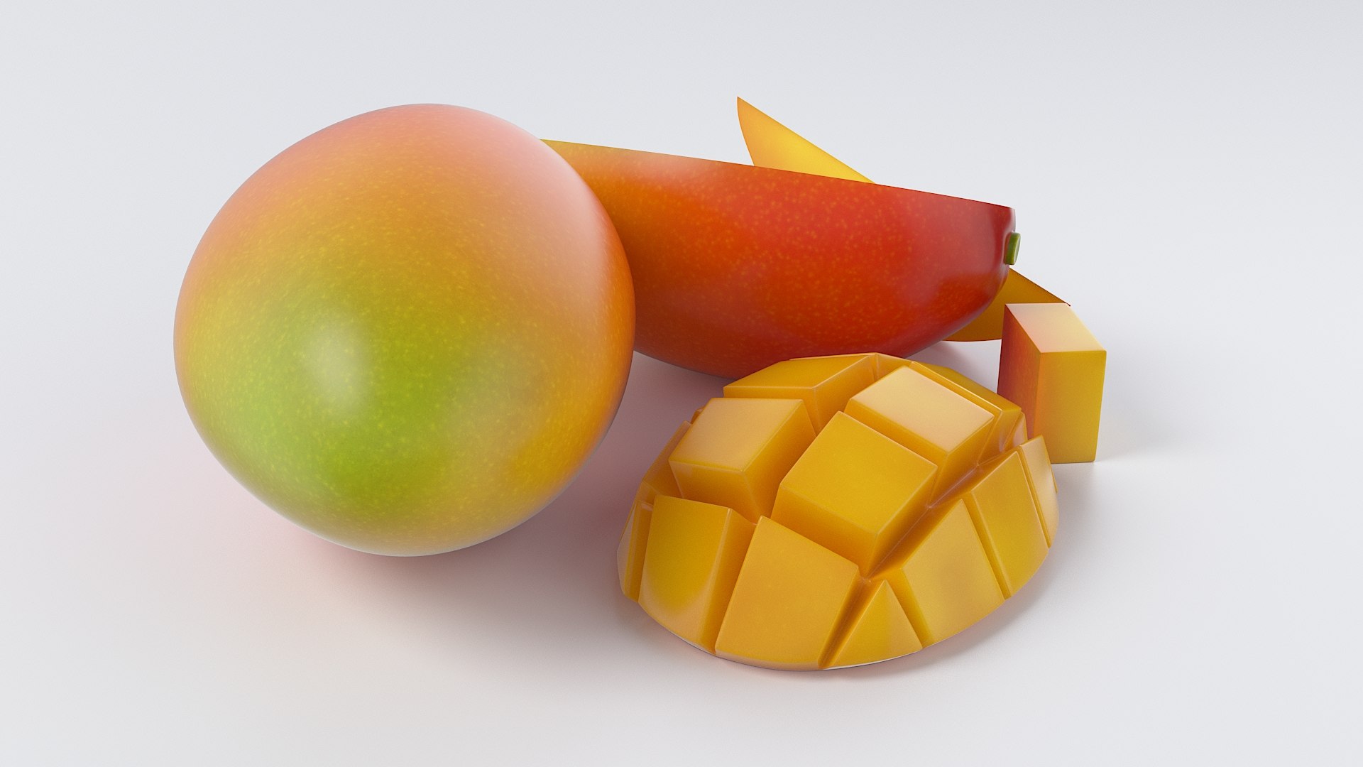 3D Cartoon Mango - TurboSquid 2091918